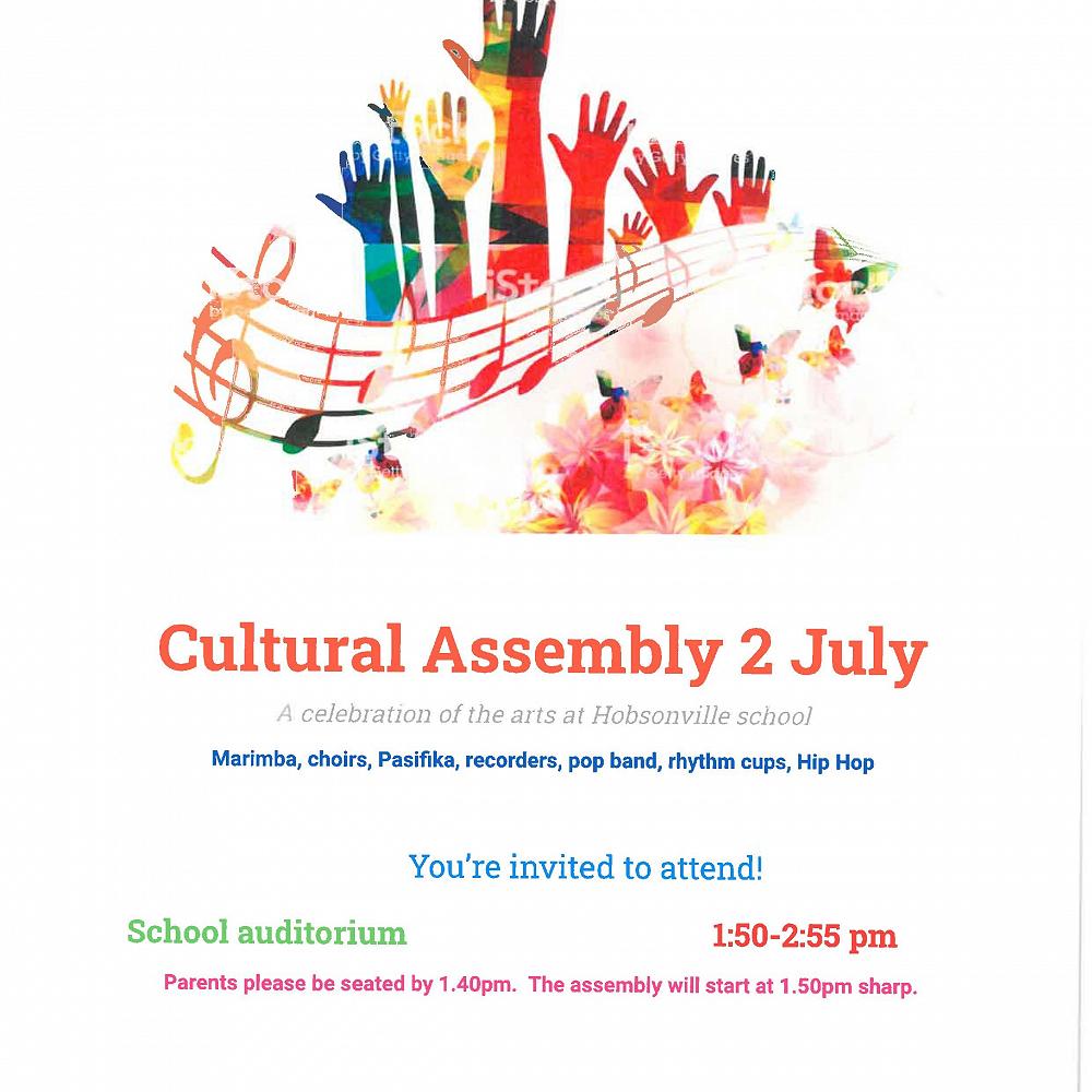 Cultural Assembly - Thursday 2 July - 1.50pm-2.55pm