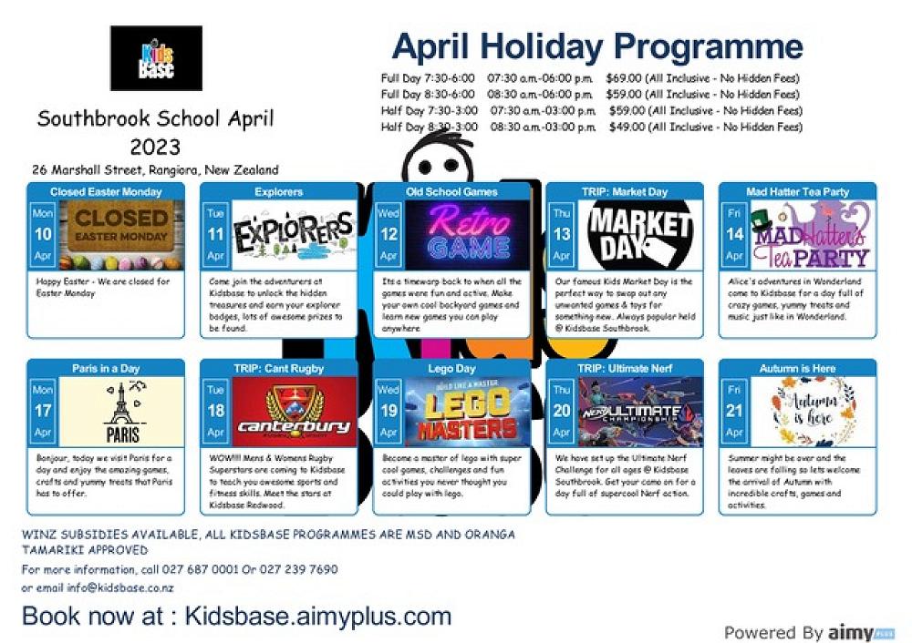 KidsBase April Holiday programme