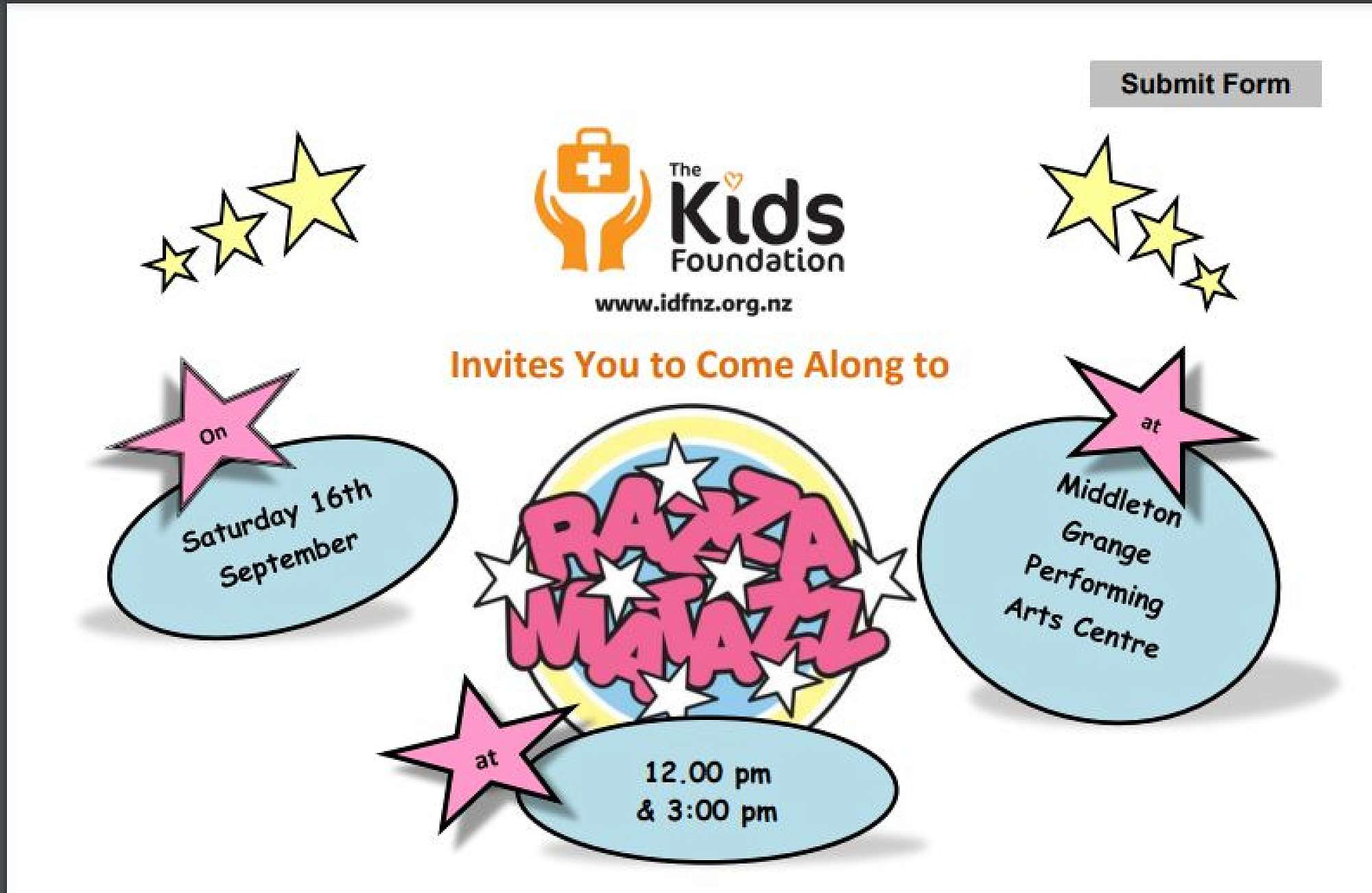 TICKETS STILL AVAILABLE FOR BOTH SHOWS - RAZZAMATAZZ KIDS SHOW