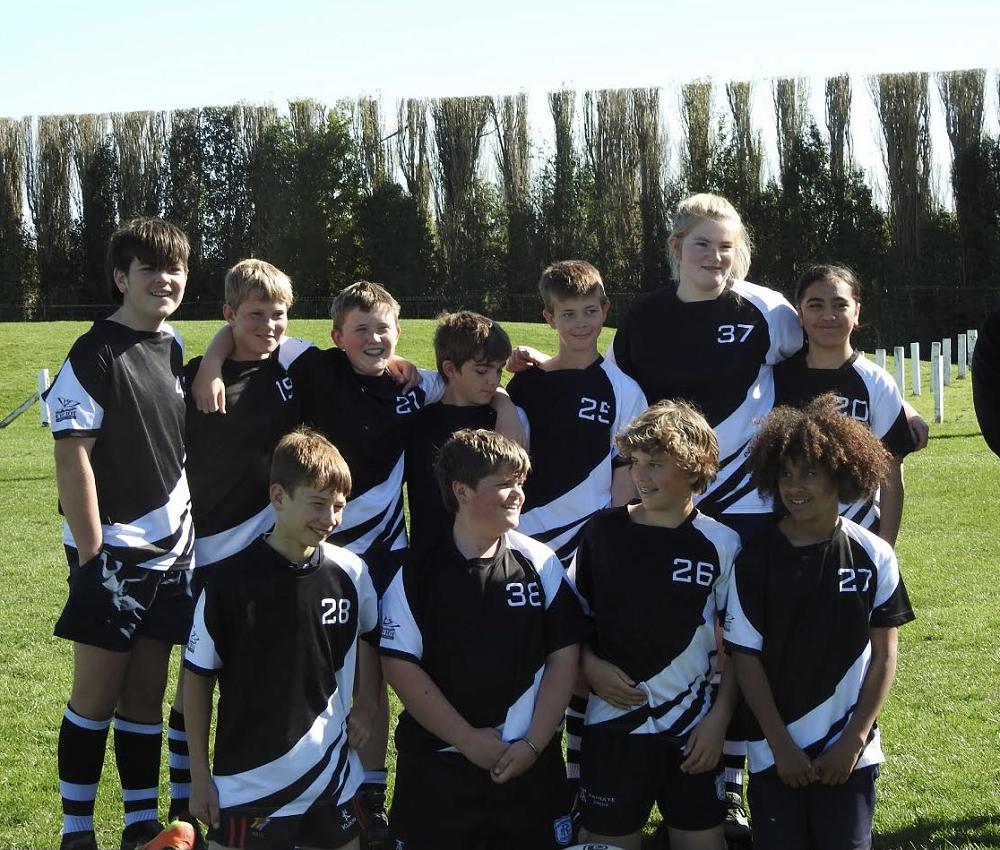 Year 7/8 Rugby Sevens Team at the Koru Games.