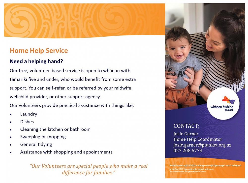 Plunket Home Help Service — Term 1 Week 10 Newsletter