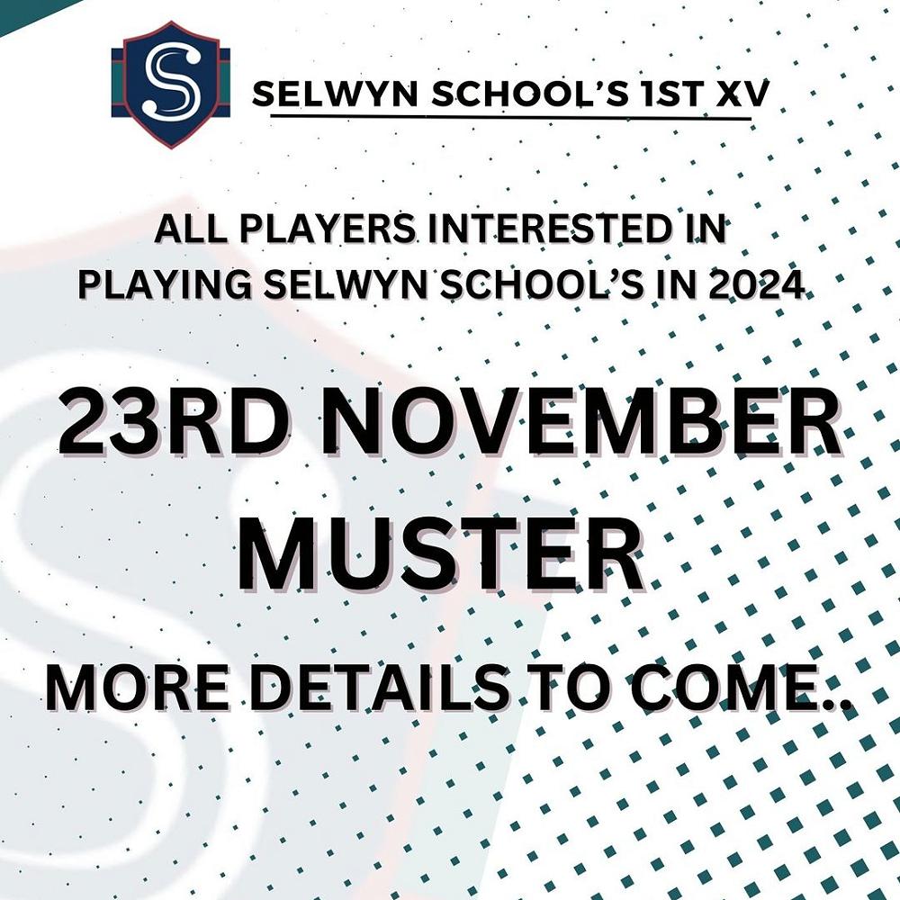 Selwyn School 1st XV 2024 — DHS Dispatch, 16 November 2023