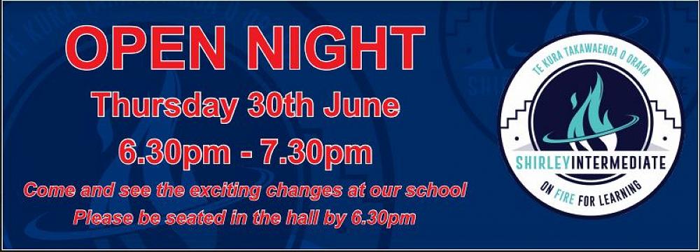 Shirley Intermediate Open night