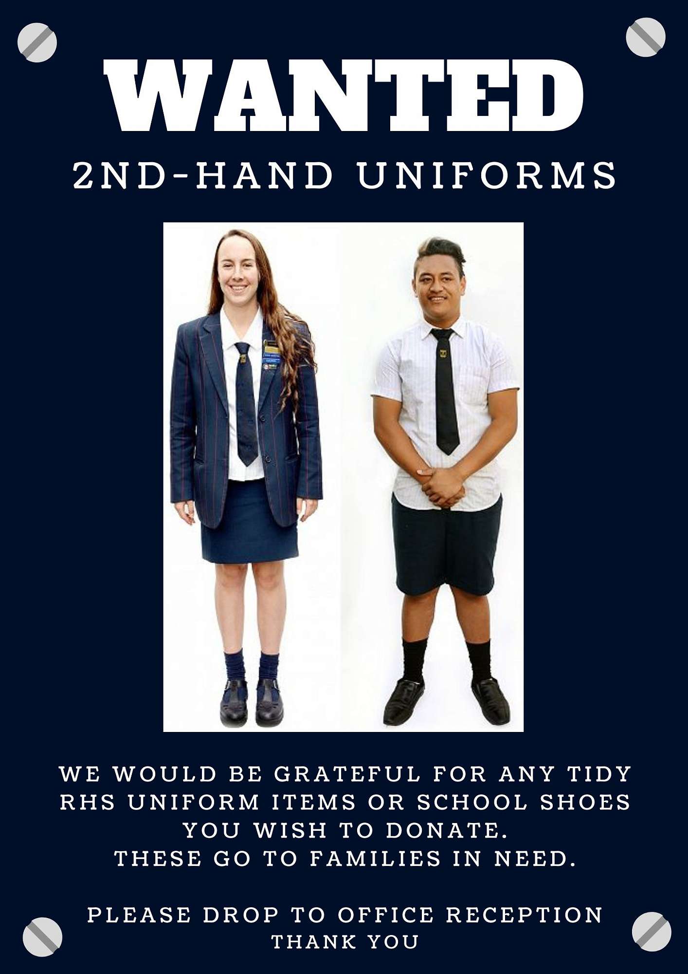 Donate your tidy school uniform for those without