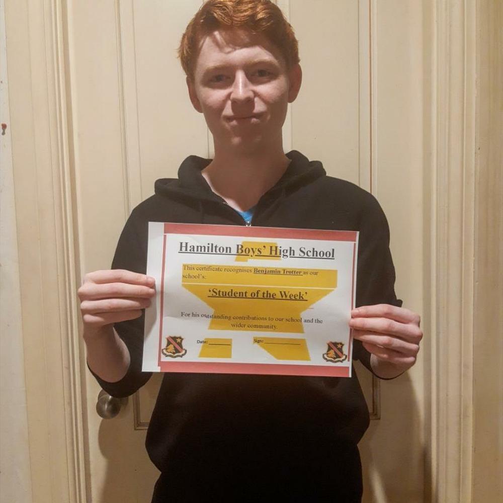 Student of the Week: Benjamin Trotter (Term 3 Week 3)
