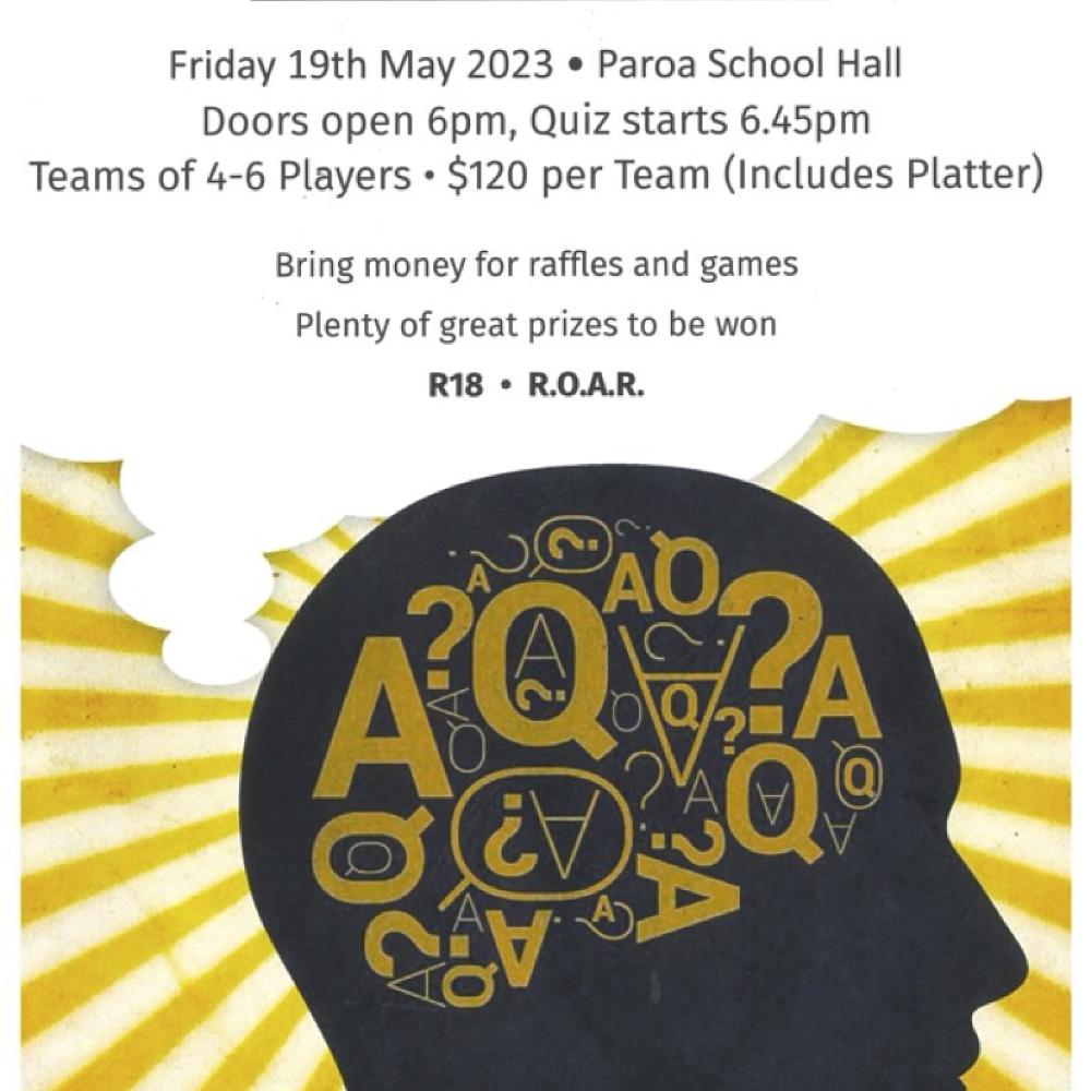 Paroa School Fundraiser Quiz Night
