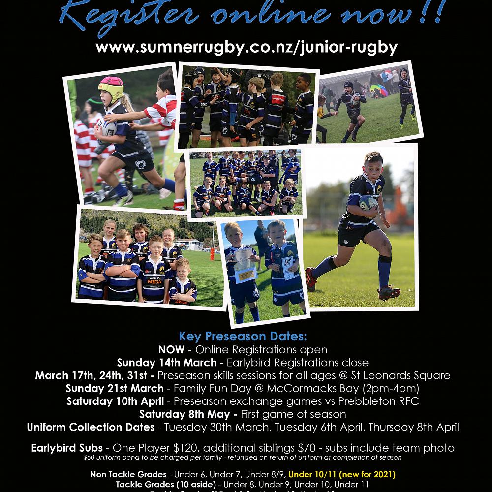 Sumner Junior Rugby - 2021 Season