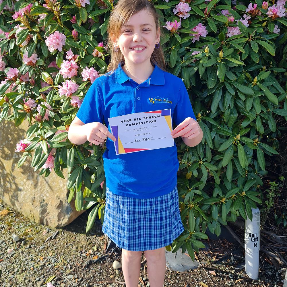 Congratulations Bea Palmer and our speech competitors