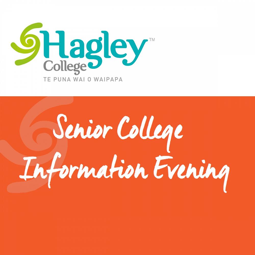Hagley College Senior College Information Evening