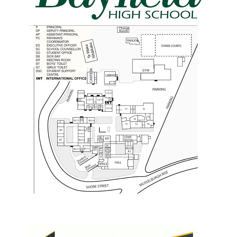 Map of Bayfield High School — Orientation Handbook 2025