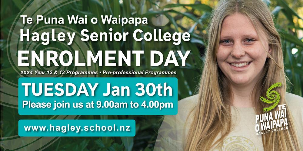 Senior Enrolment Day — November - Hagley News 2023