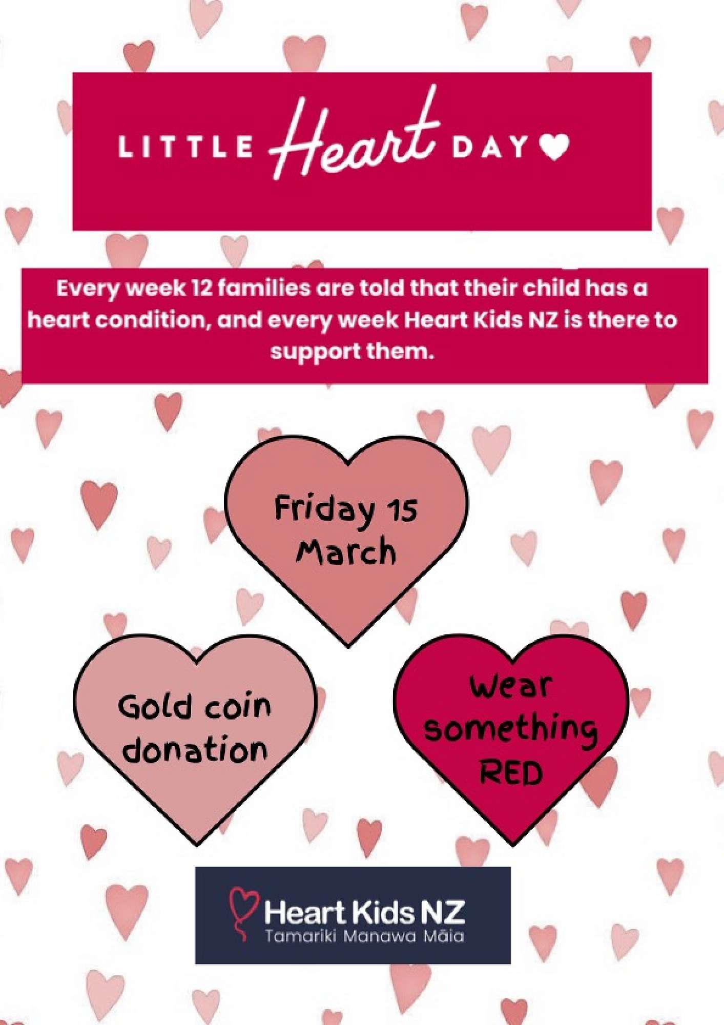 Heart Kids NZ - Red Day, Friday 15 March