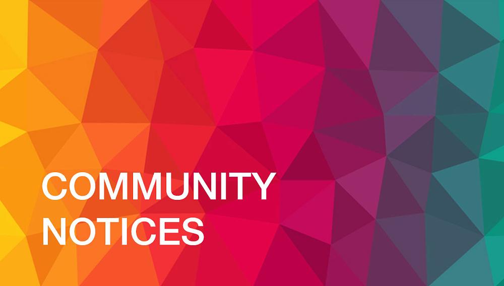 Community Notices — Week 10 - Term 3