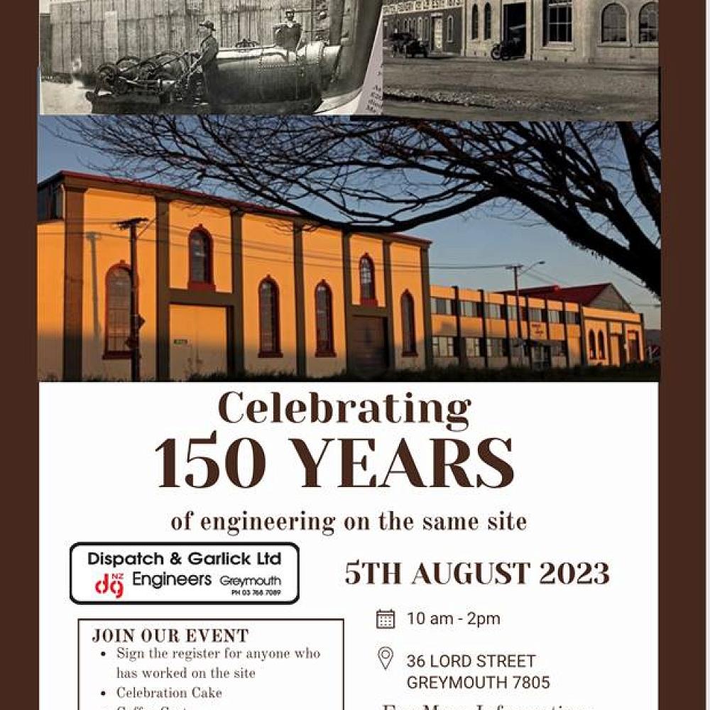 Invitation to attend 150th celebration