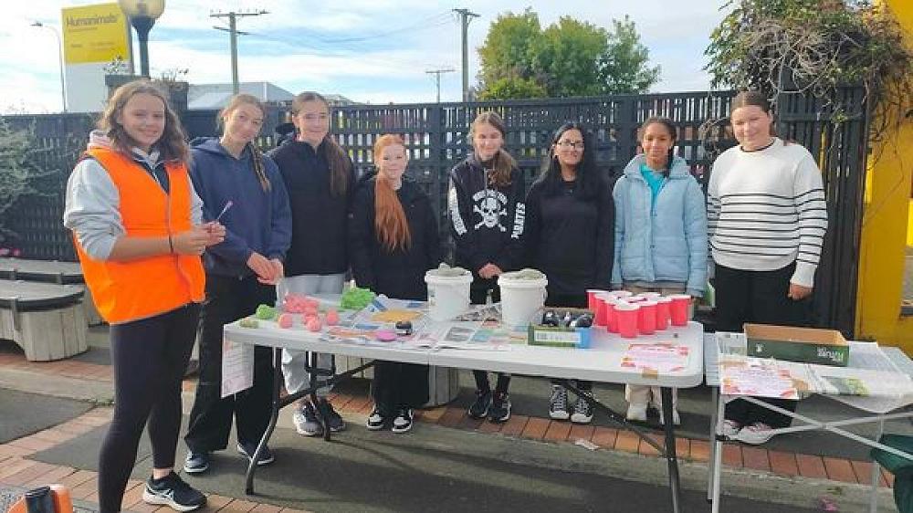Interact students help at the South Dunedin Street Festival