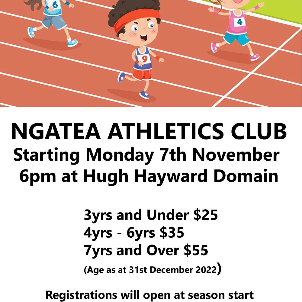 NGATEA ATHLETICS CLUB — 2022 NEWSLETTER, TERM 4 WEEK 2