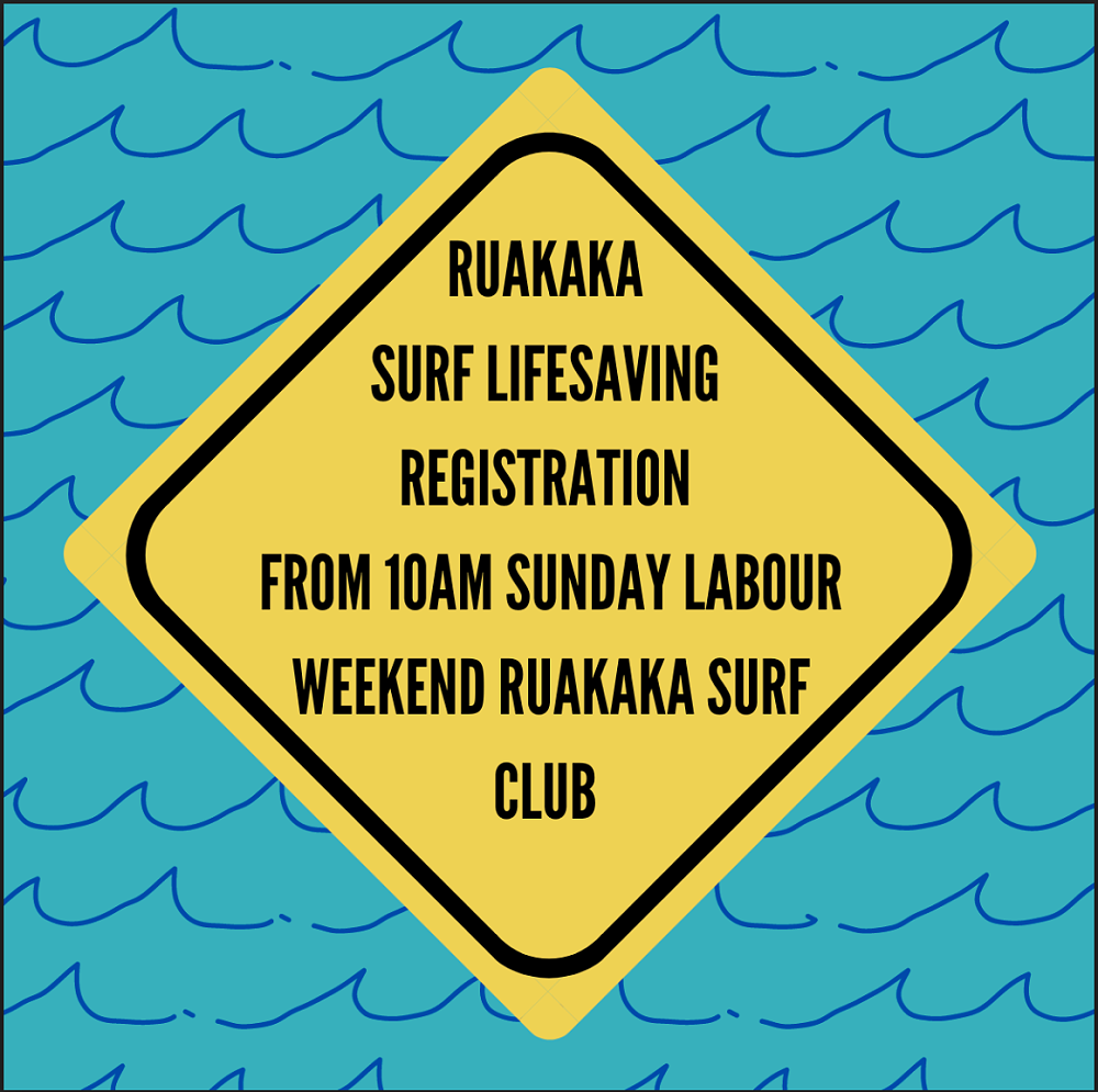 Ruakaka Surf Lifesaving Registration- see below for details