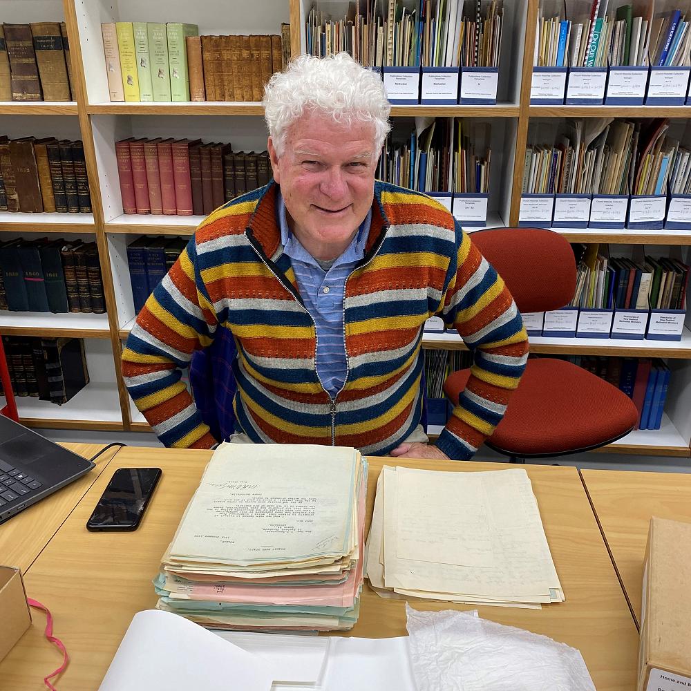 Esteemed Historian Visits Archives