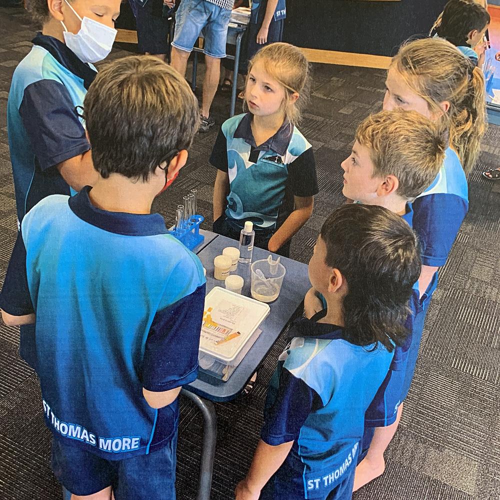 Learning about science is really cool when the seniors show the juniors ...