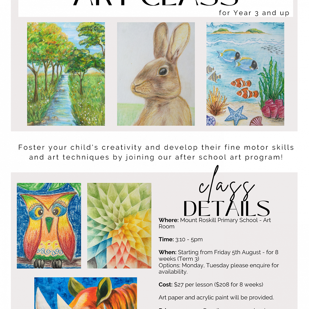 After School Art Class at Mt Roskill Primary School — Term 3 2022 ...