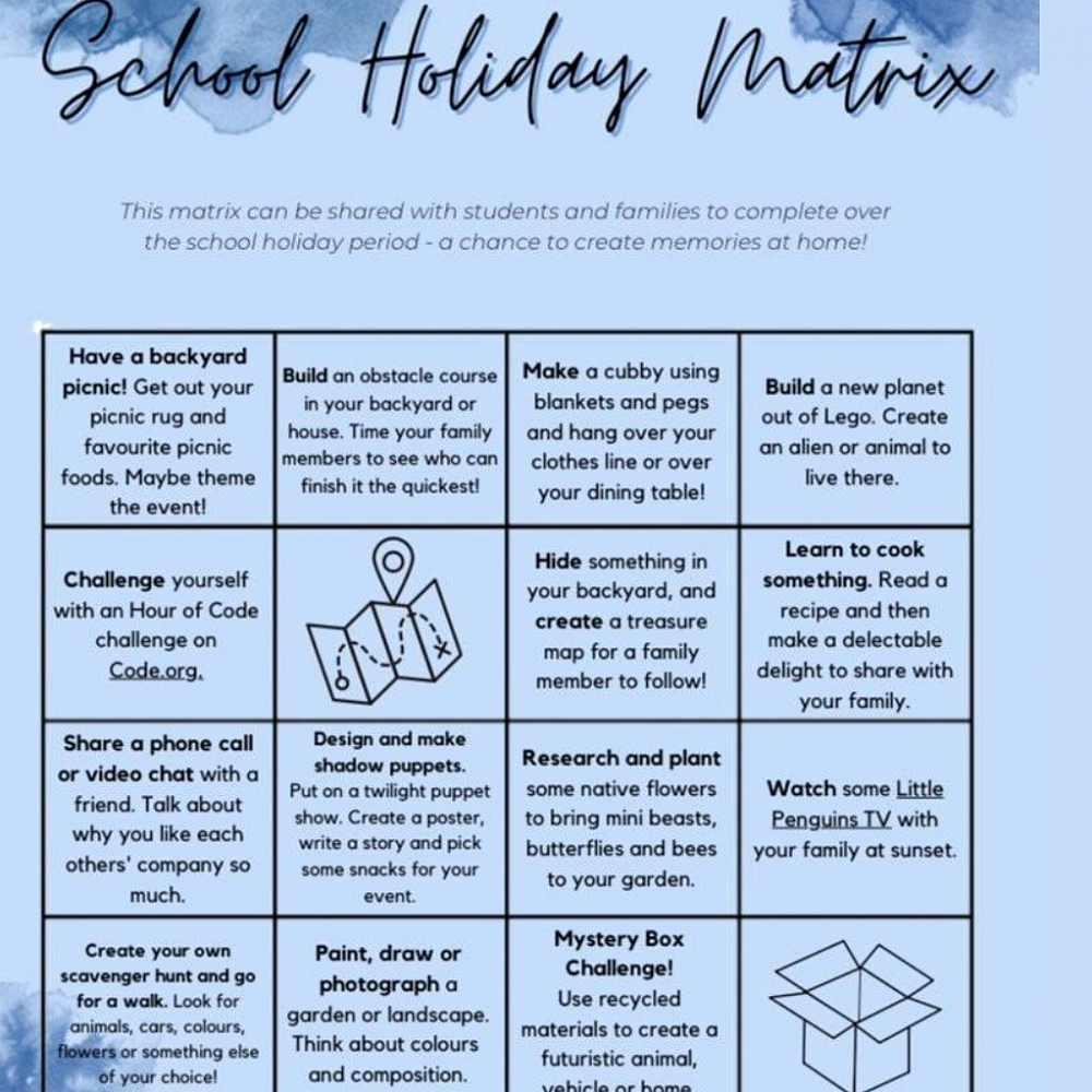 School Holiday Matrix