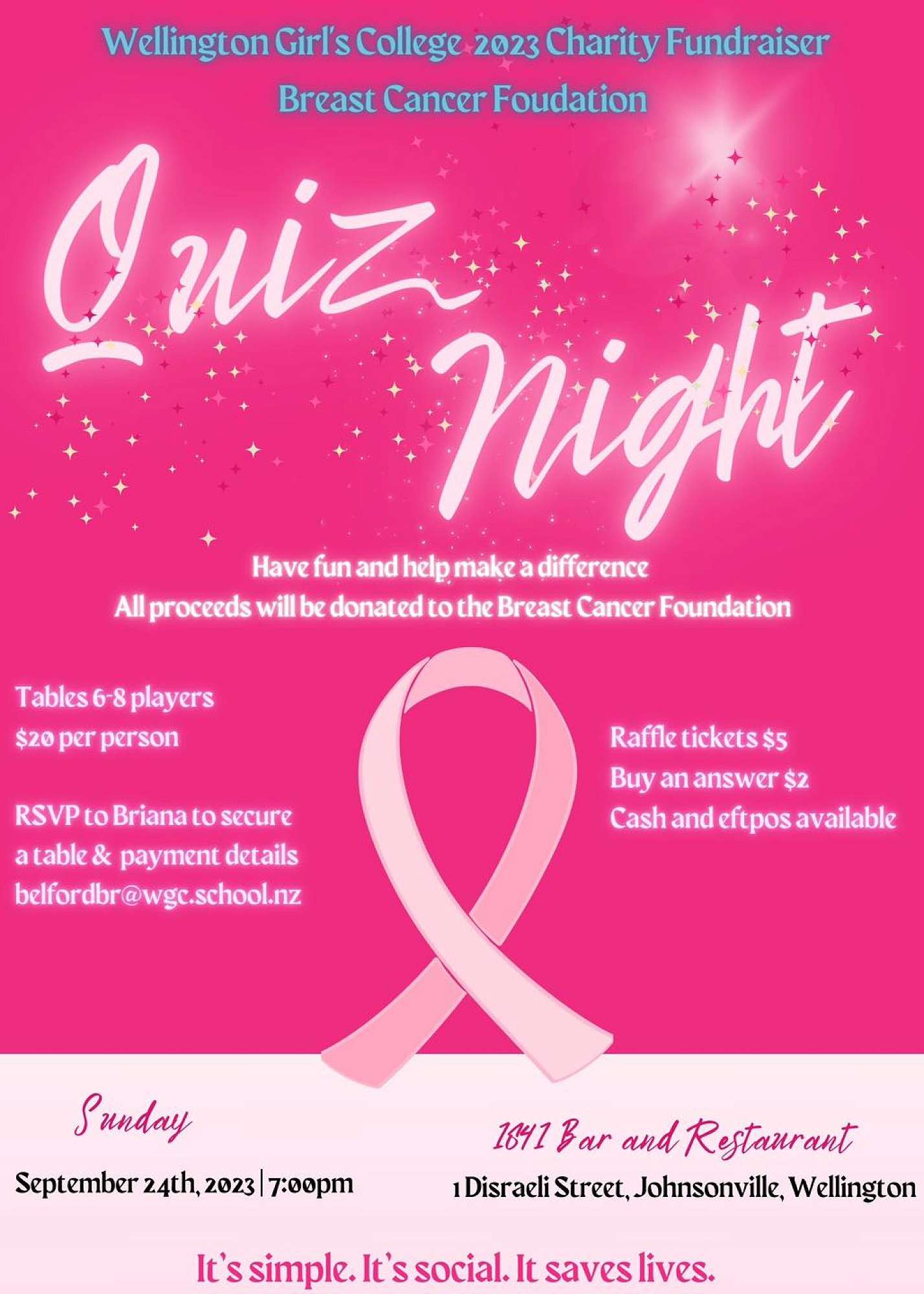 Breast Cancer Quiz Fundraiser
