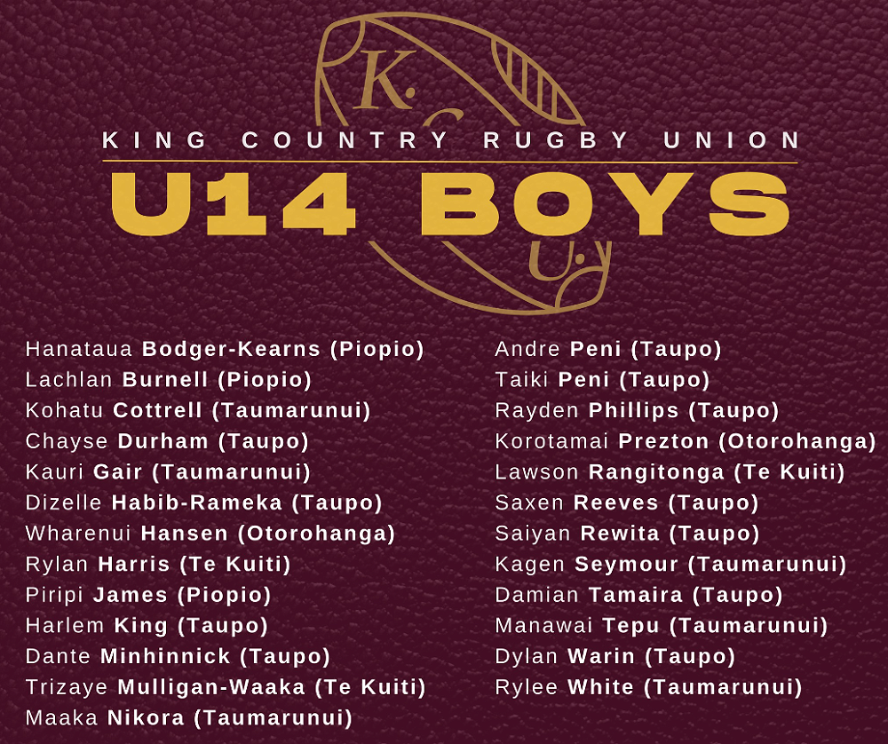 King Country U14 Reps 🏉 — TKHS Newsletter - Term 2 : Week 10