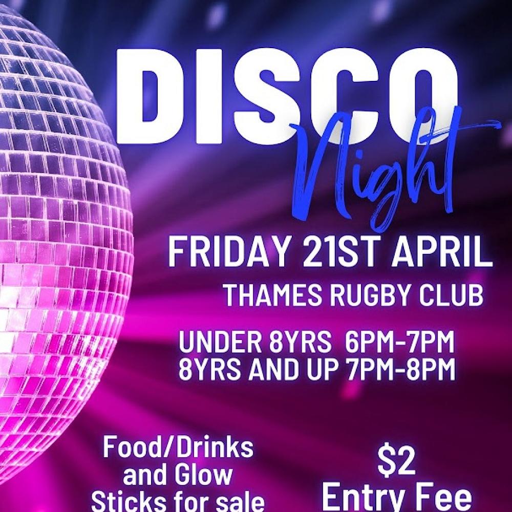Thames Rugby Club Disco Night - Friday 21st April