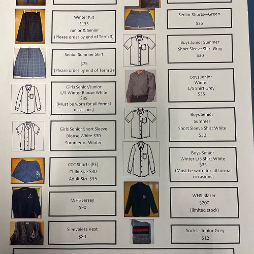 Winter Uniform Reminder — Waimate High School Newsletter
