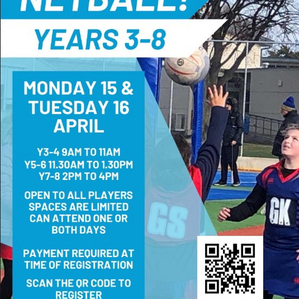 Get Ready for Netball Holiday Sessions — Term 1 Week 11 Newsletter