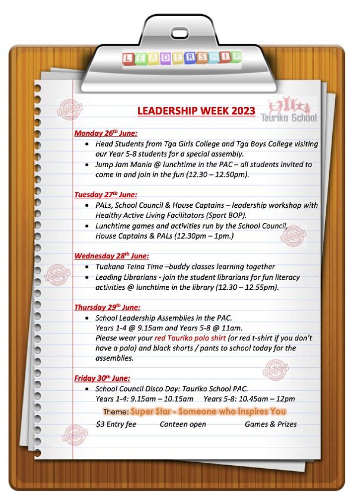 Leadership Week is fast approaching