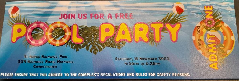 POOL PARTY - WE STILL HAVE SOME TICKETS AVAILABLE