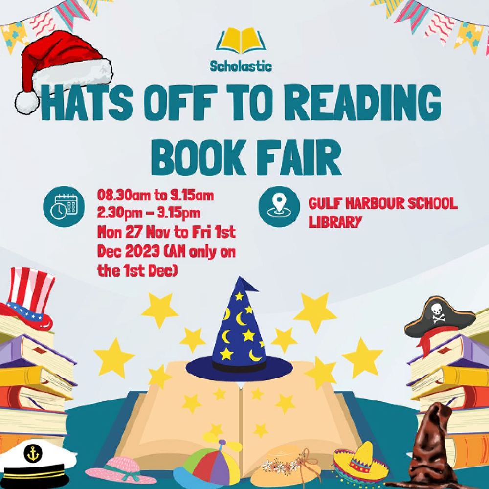 Hats off to Reading Scholastic Book Fair is Coming soon!!!!! — GULF ...