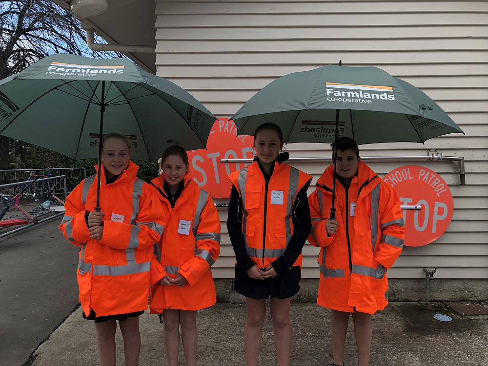 Road Patrollers - keeping warm, dry and safe on our crossing.