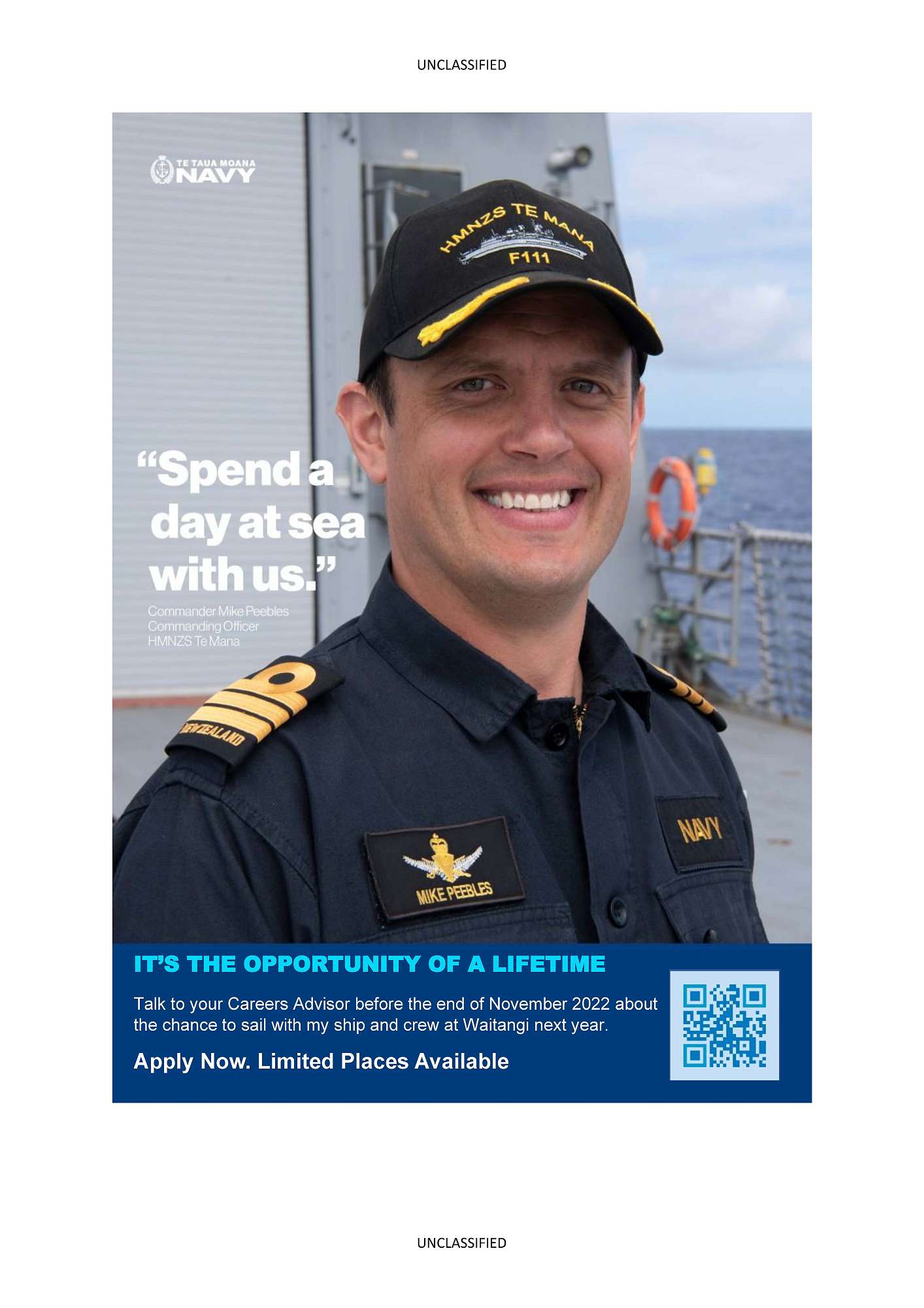 Opportunity of a Lifetime - NZ Navy