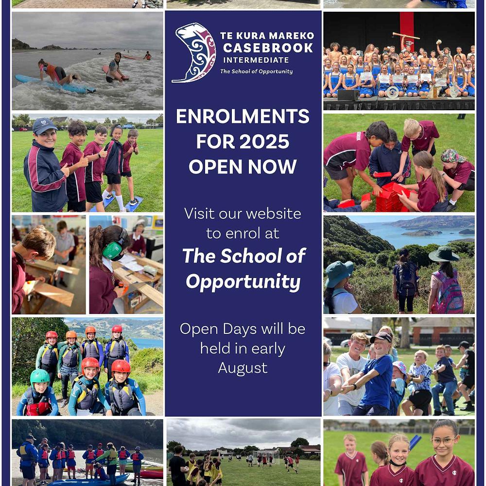 Casebrook Intermediate - Enrolment Information for 2025 — Principal's ...