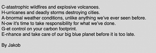 Change Acrostic Poems