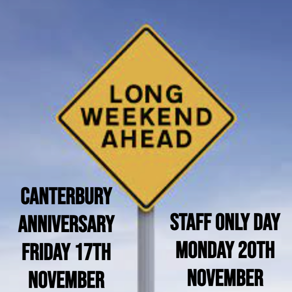 Staff Only Day - Monday 20th November...