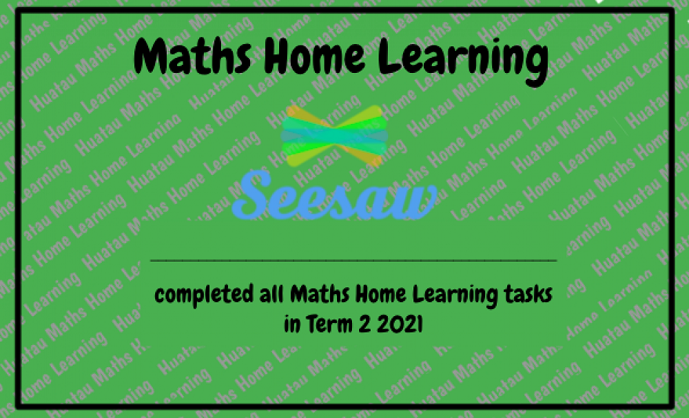 Home Learning Certificates- final week next week!