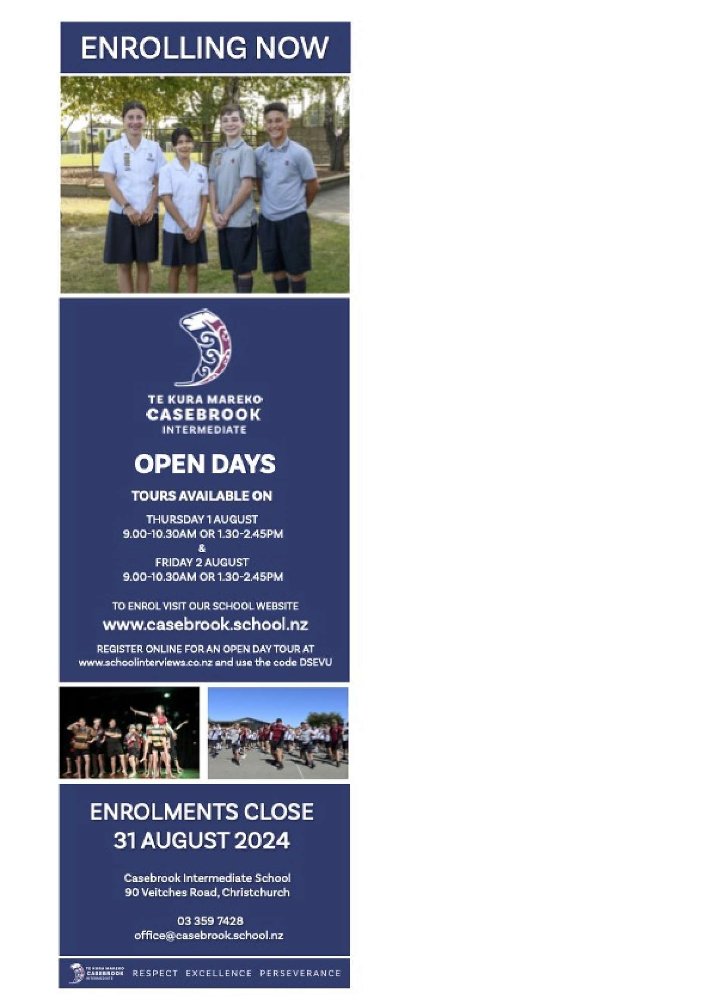 Casebrook Intermediate Open Day Tours