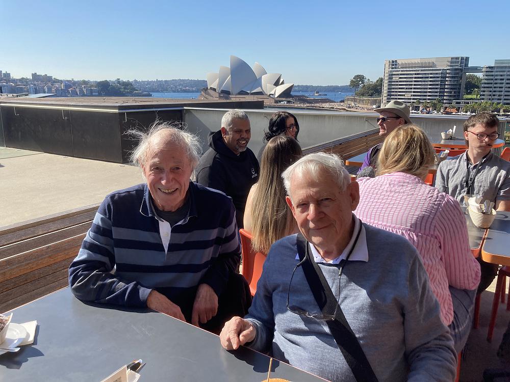 Joe Beder and Iain Steverson out for lunch in Sydney