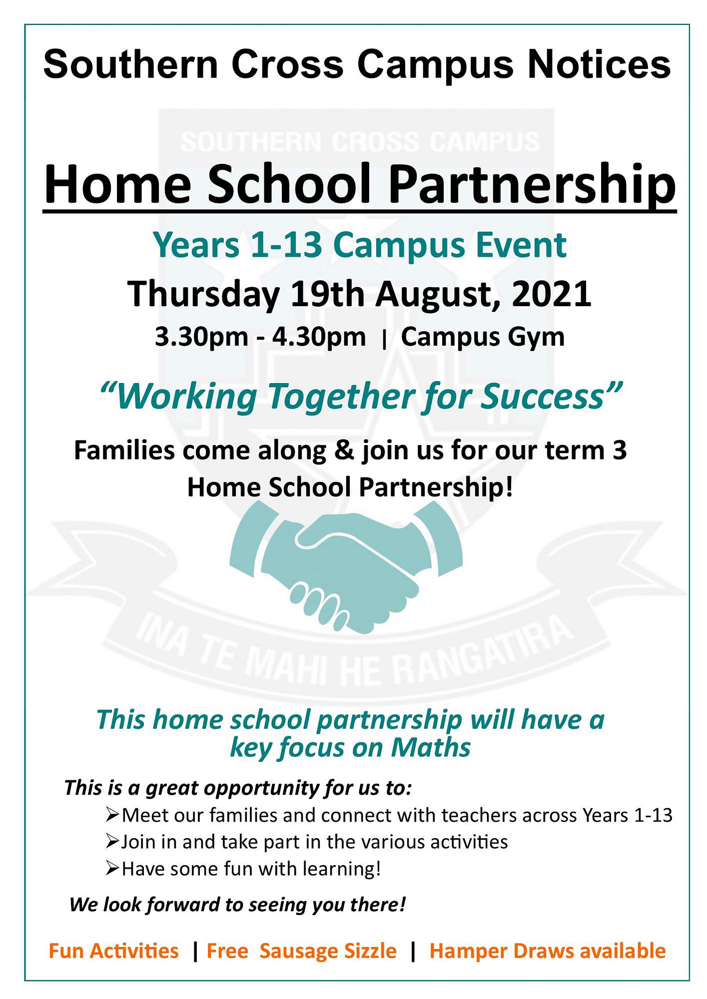 Years 1-13 Home School Partnership