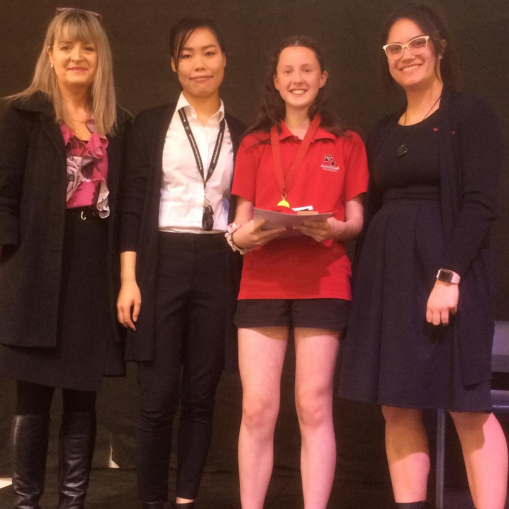 Mia Anderson wins the Sir Peter Blake Leadership Award for 2019.