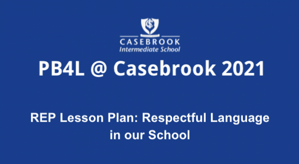 Using Respectful Language in our School.