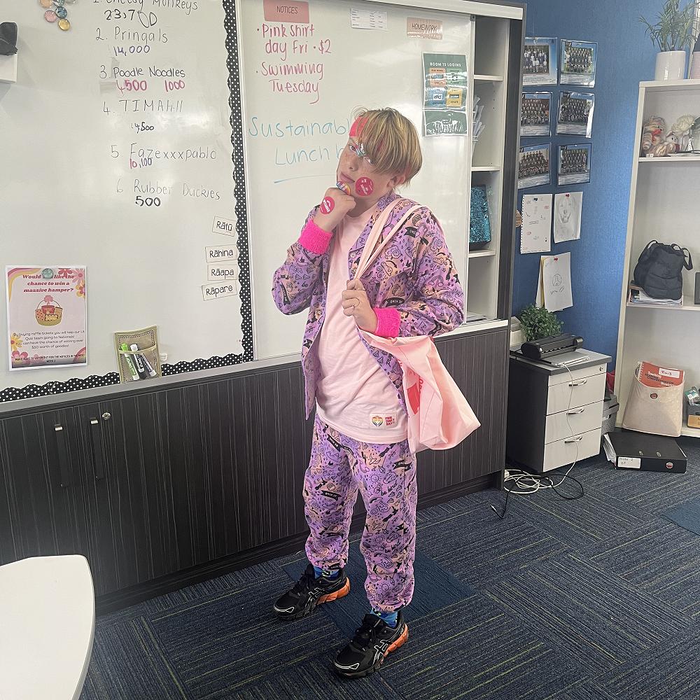 Callum Wins Pink Shirt Day