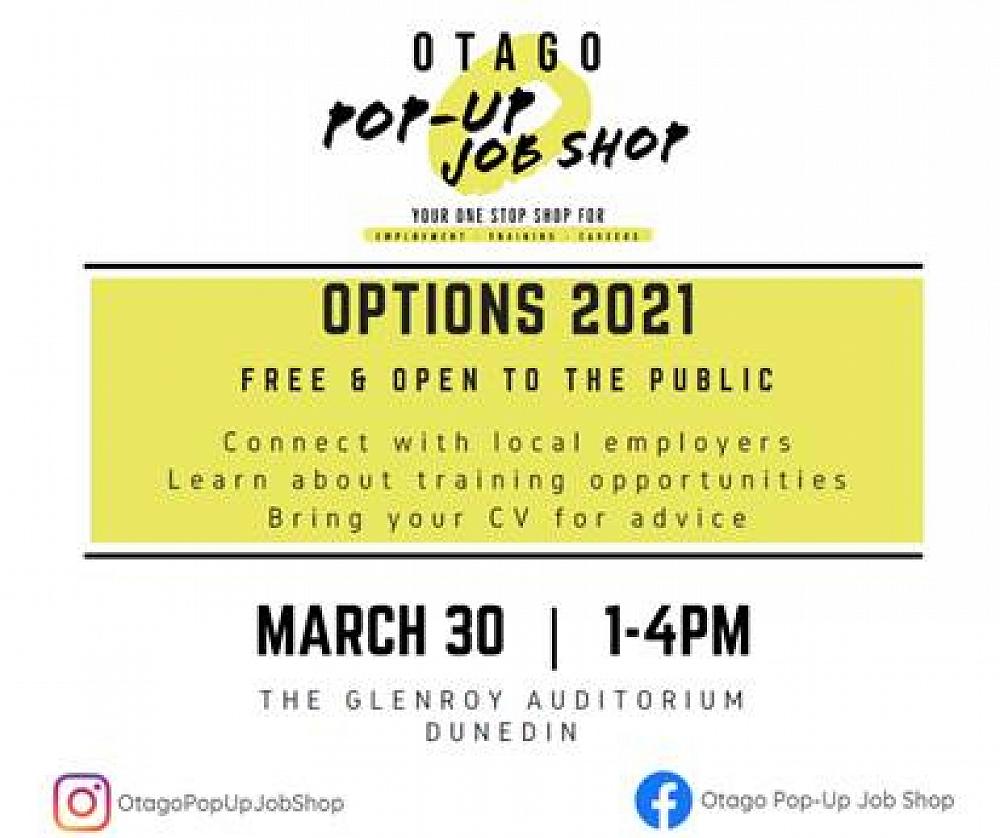 Options 2021, Otago Pop Up Job Shop