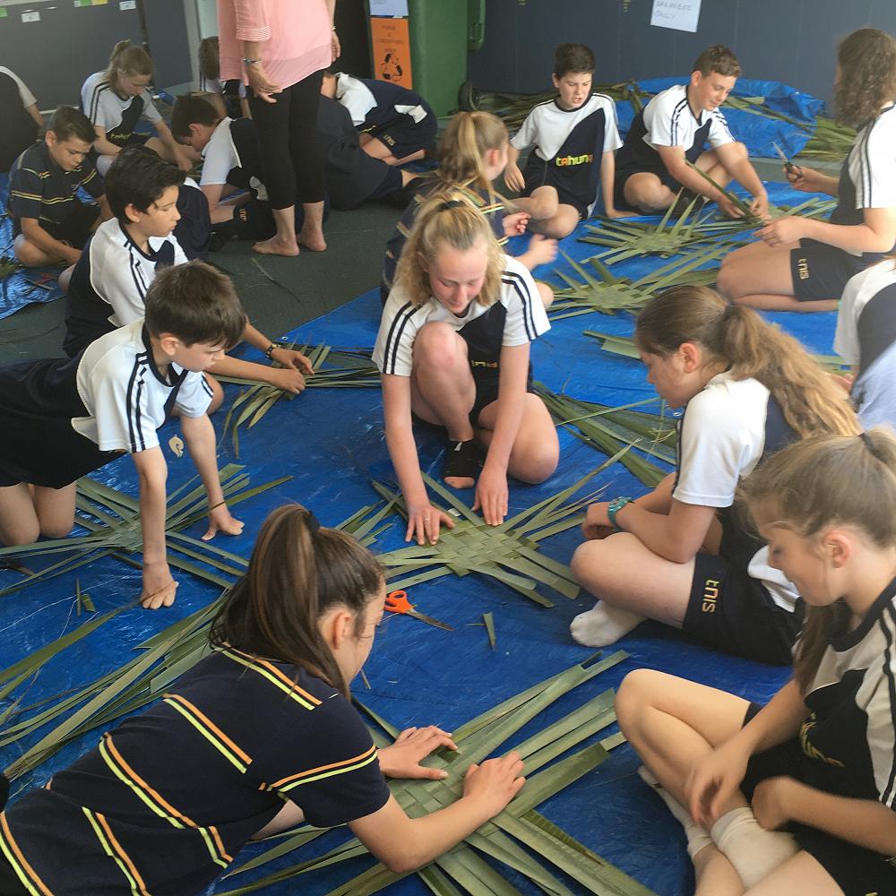 Harakeke Weaving in Marae Week