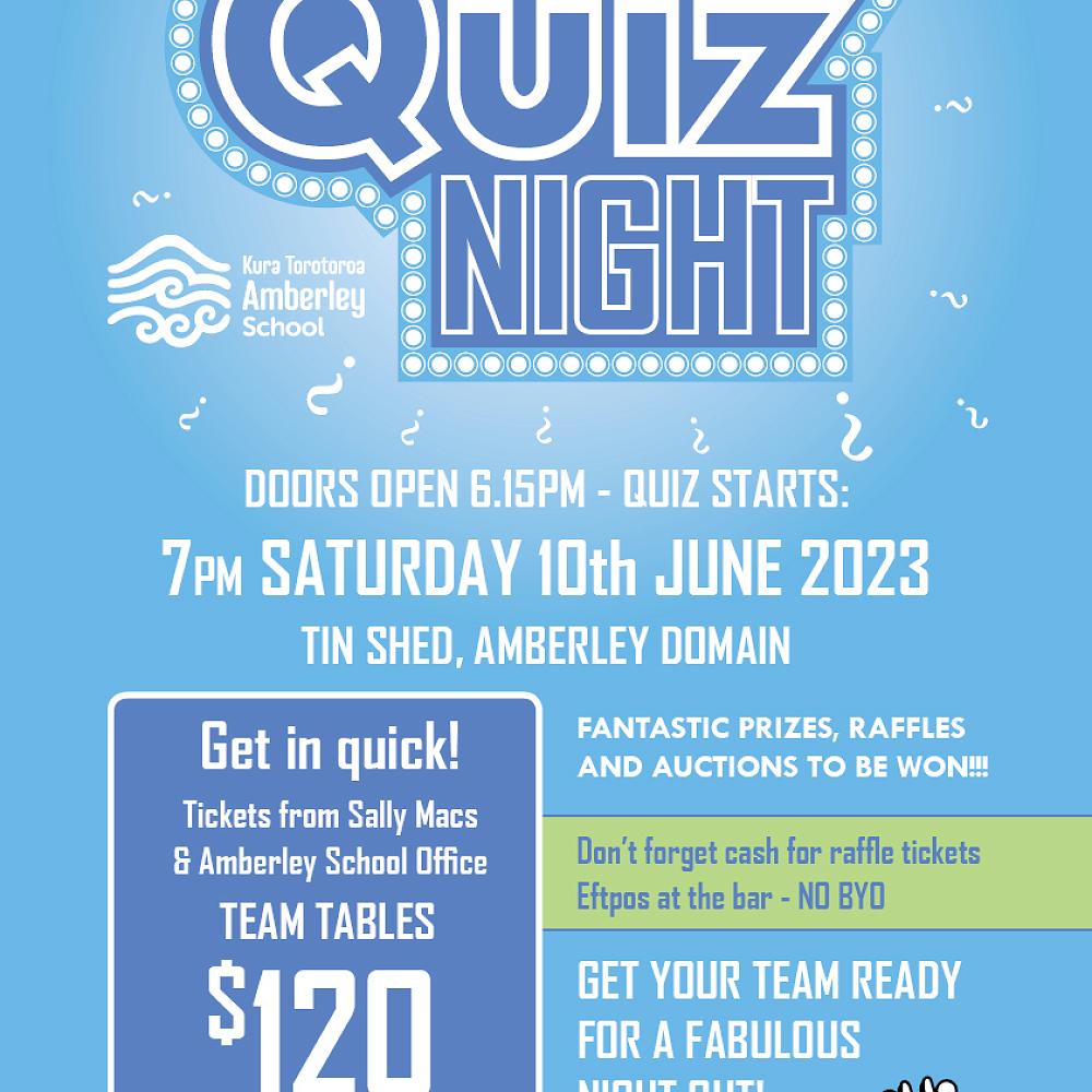 Quiz Night - 7pm Saturday 10th June — 2023 Newsletter 9
