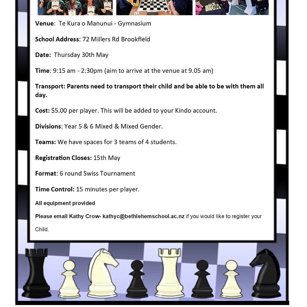 East Cluster Chess Tournament 2024 — Newsletter 12 April 2024