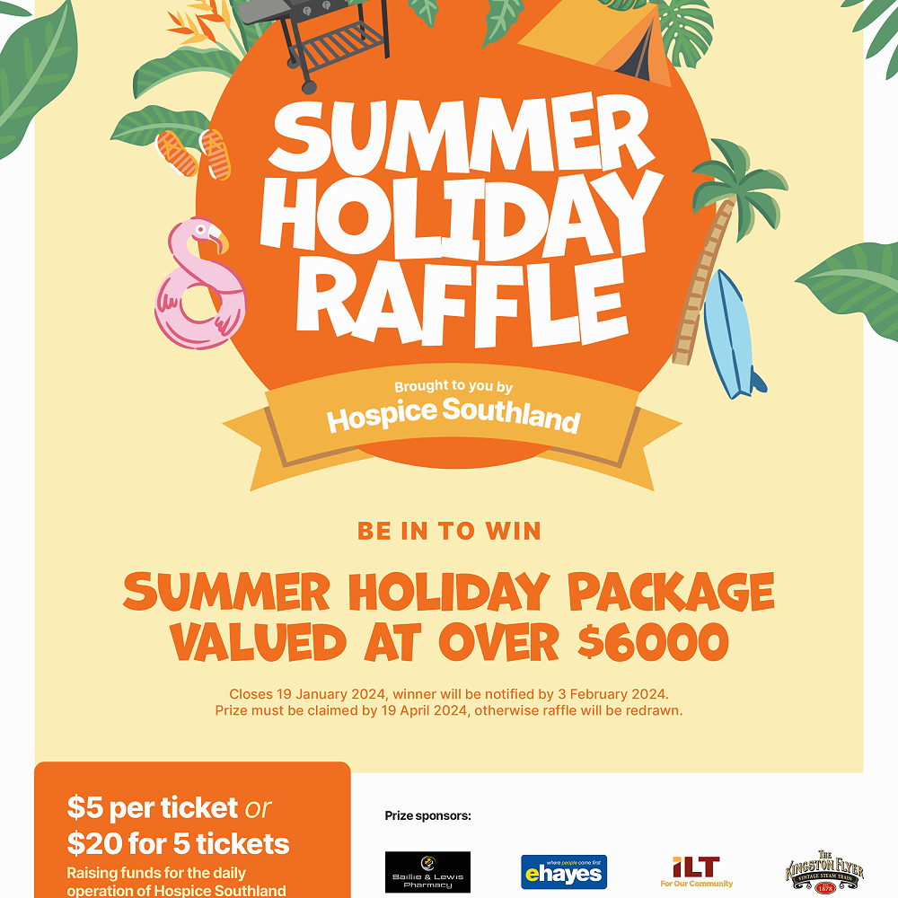 Hospice Southland’s biggest raffle ever!